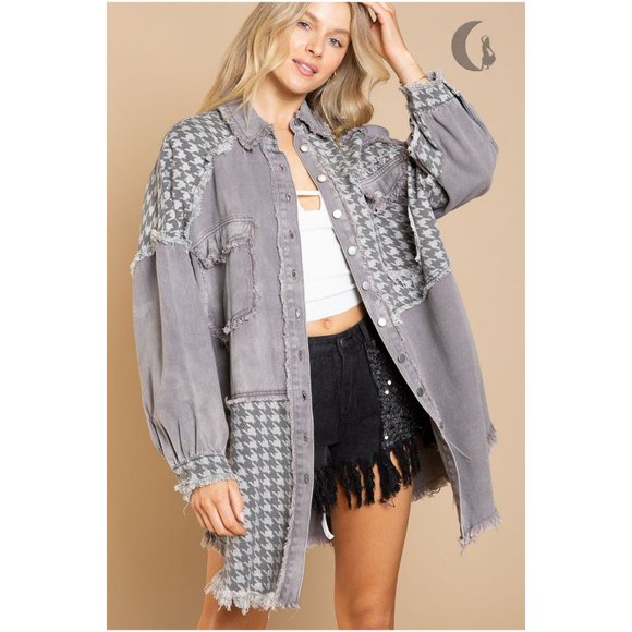 POL | Jackets & Coats | Patchwork Peace And Love Denim Jacket | Poshmark